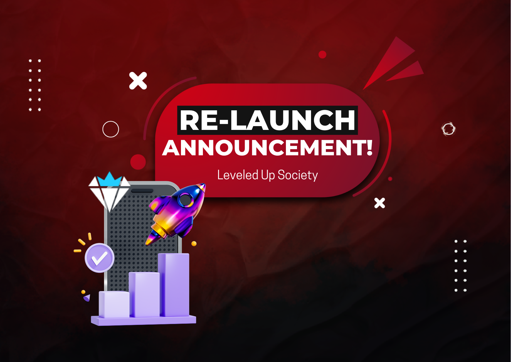 Leveled Up Society Re-Launch Date Announced!