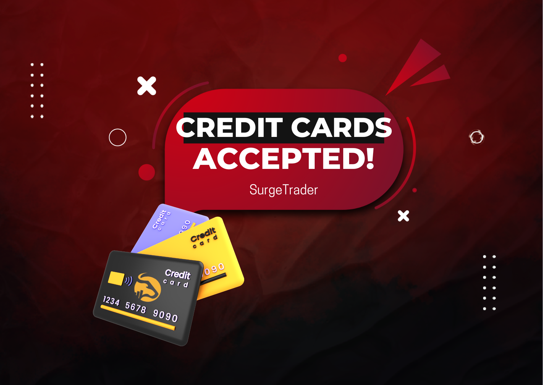 SurgeTrader Accept Major Credit Cards + A Discount!